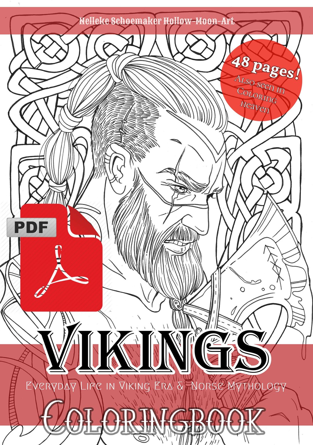 Vikings Coloring Book 48 Pages PDF - Etsy