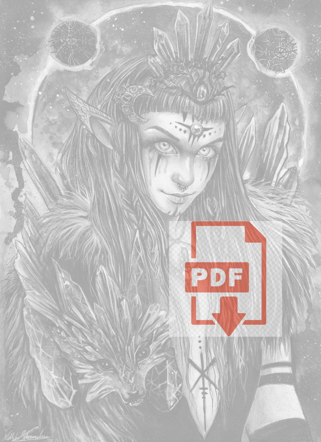 Eternal Single Grayscale Coloring Page PDF - Etsy