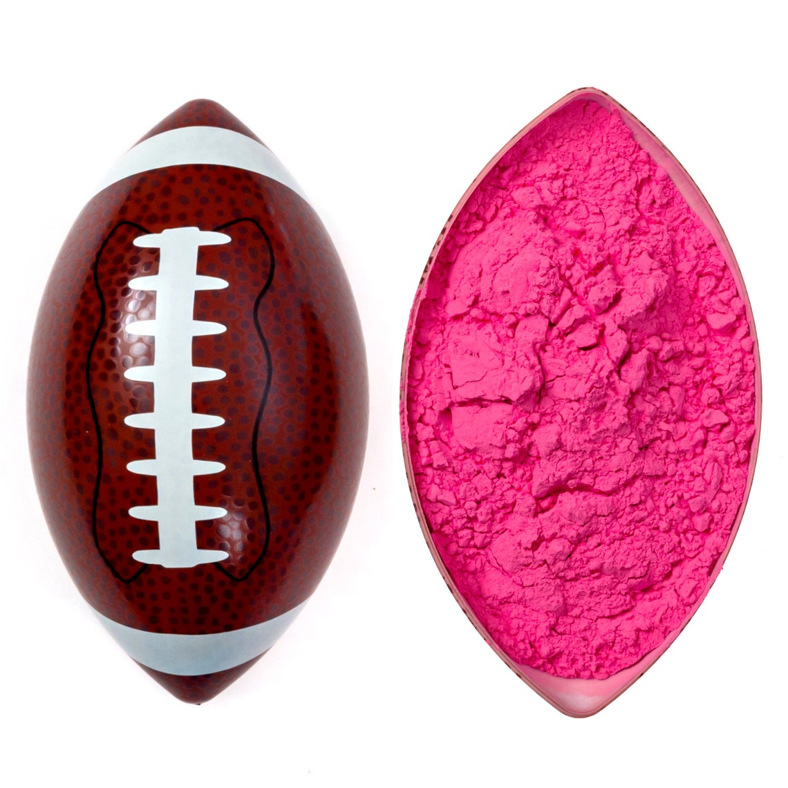 Gender Reveal Football Blue and Pink Powder Kit Gender - Etsy