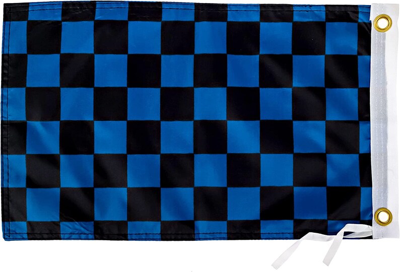 Black and Blue Checkered Flag 12x18 Inches Perfect for UTV ATV Sxs ...