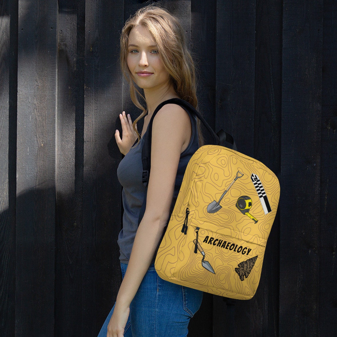 Archaeology Backpack: Water-resistant Polyester Laptop Bag - Etsy