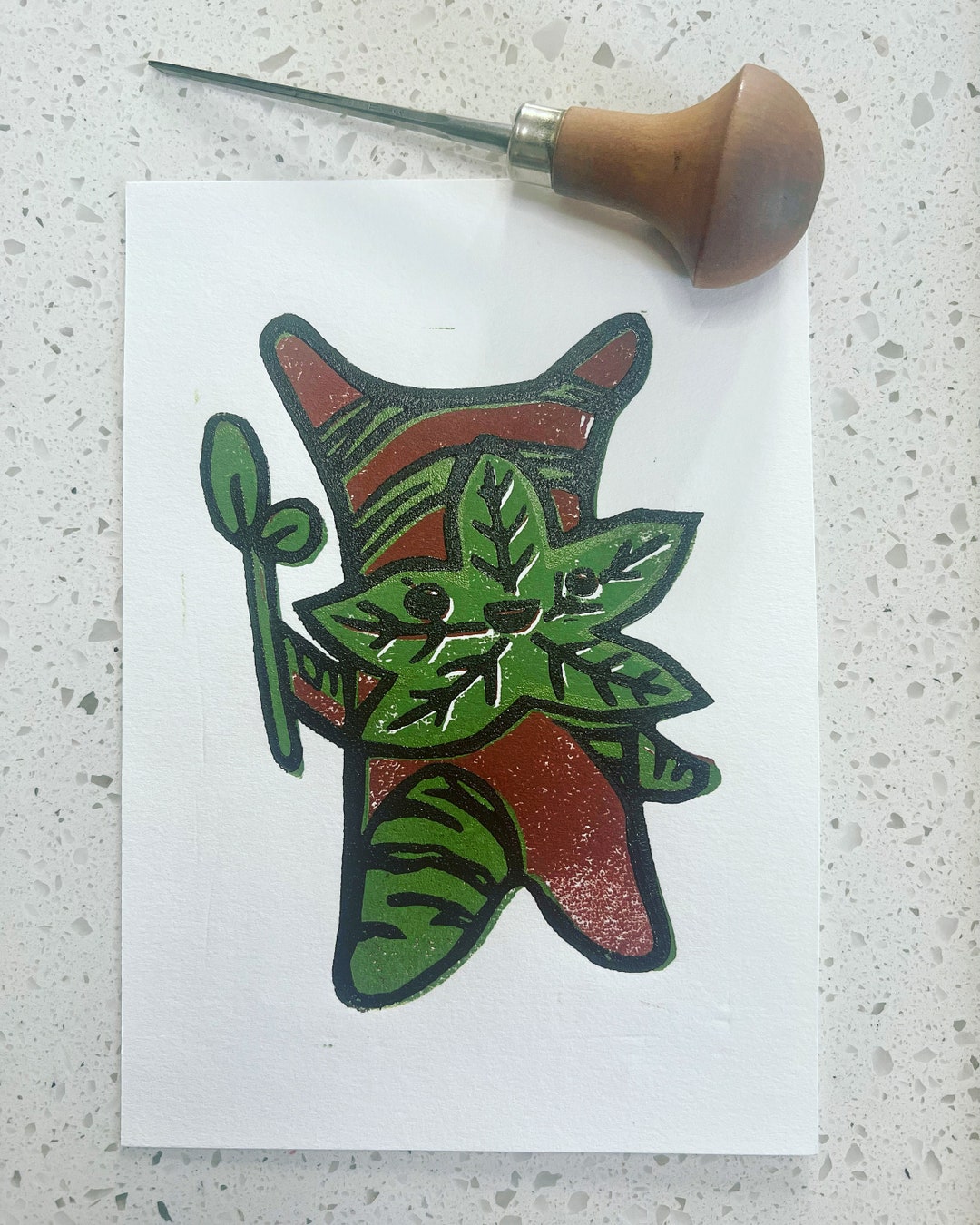 Ya Ha Ha! - Korok Linocut Multicolor Zelda Print - Etsy