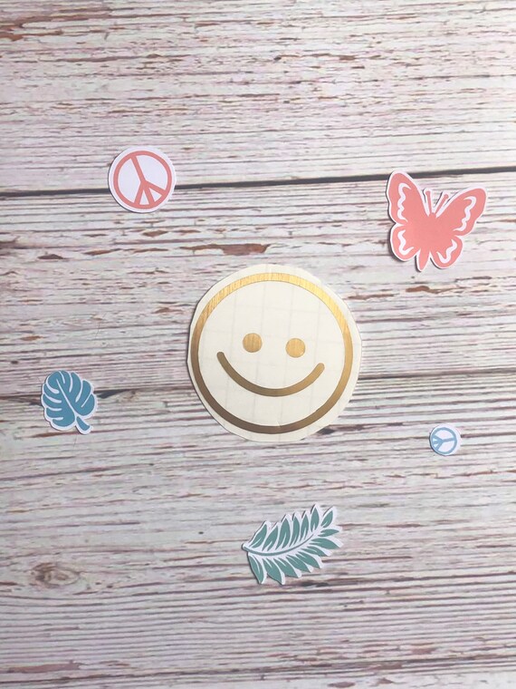 Smiley Face Vinyl Decal Car Sticker | Etsy