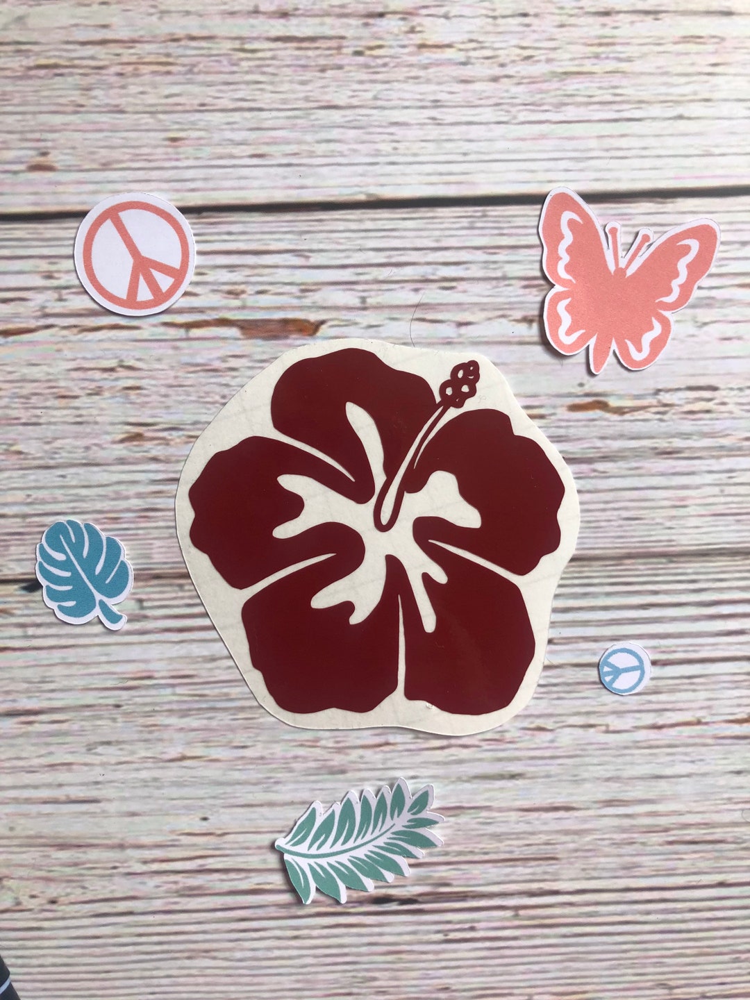 Hibiscus Flower Vinyl Decal | Car Sticker - Etsy