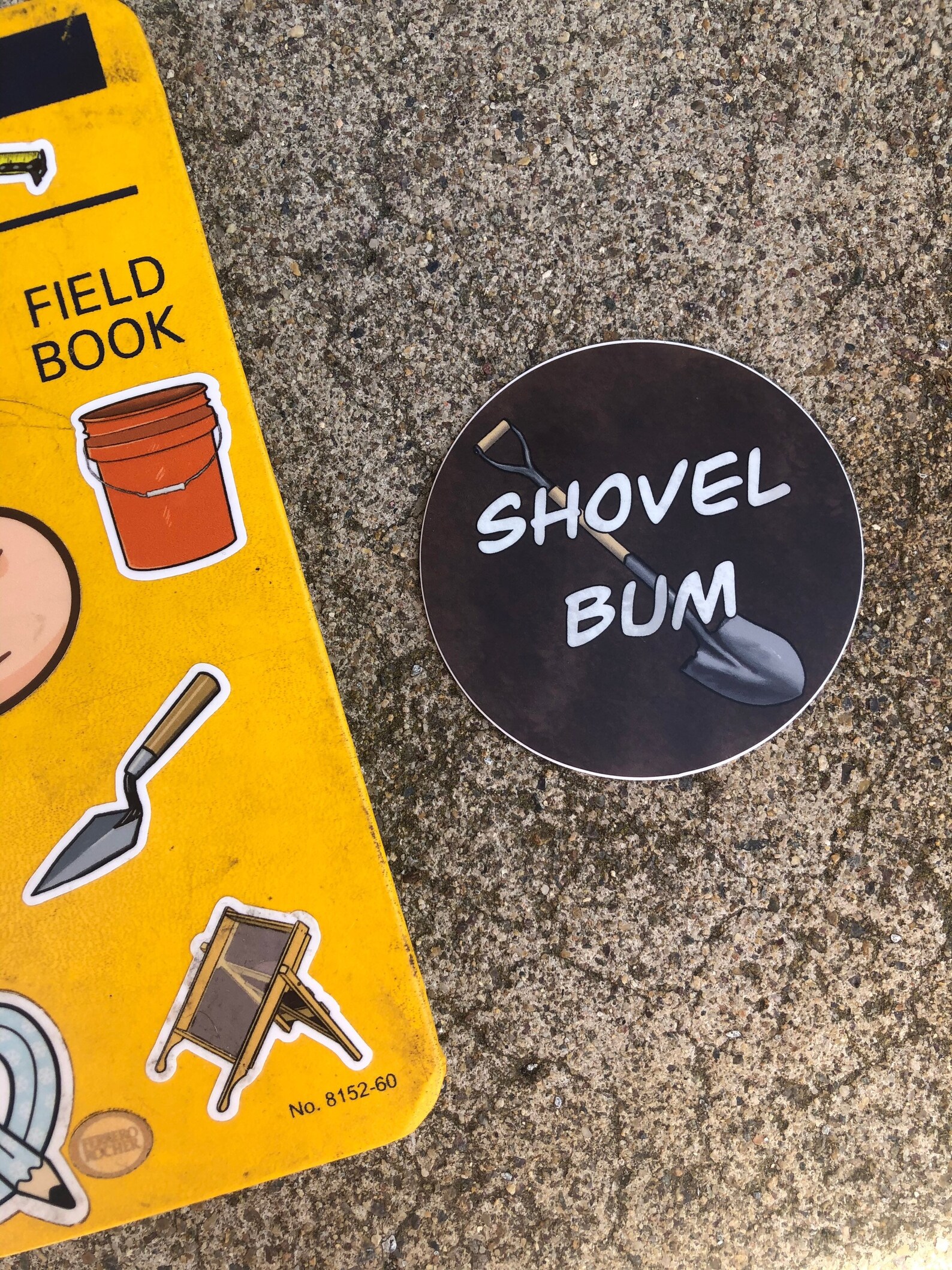 Shovel Bum Circle Sticker Water bottle Aesthetic Stickers | Etsy