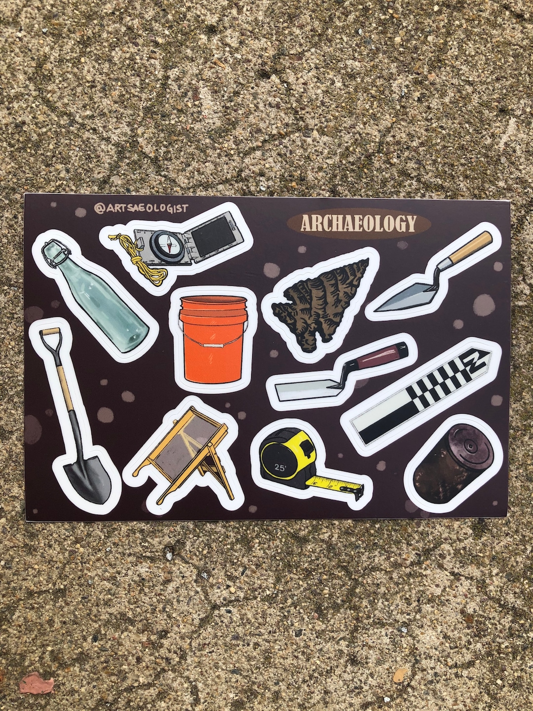Archaeology Sticker Sheet: Water Resistant Matte Vinyl Stickers - Etsy