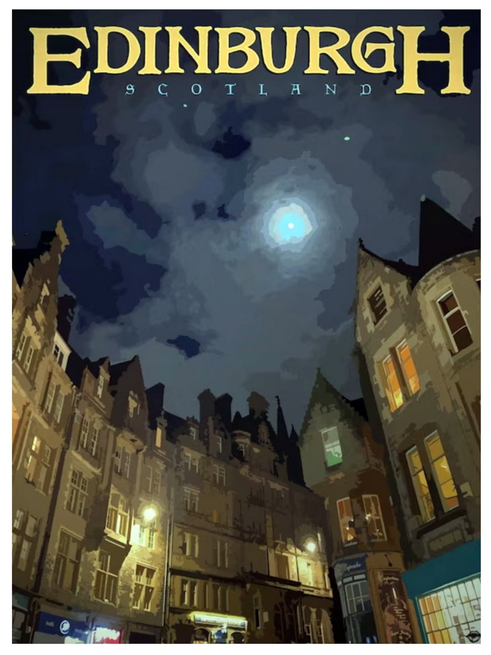 Edinburgh Poster, Scotland Poster, Edinburgh Skyline, Glasgow Art ...