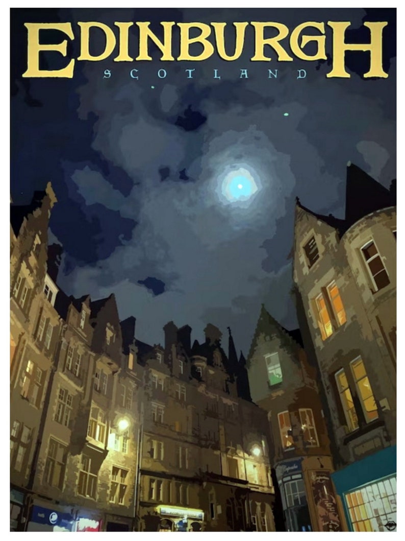 Edinburgh Poster, Scotland Poster, Edinburgh Skyline, Glasgow Art, Glasgow Poster, Glasgow Print ...