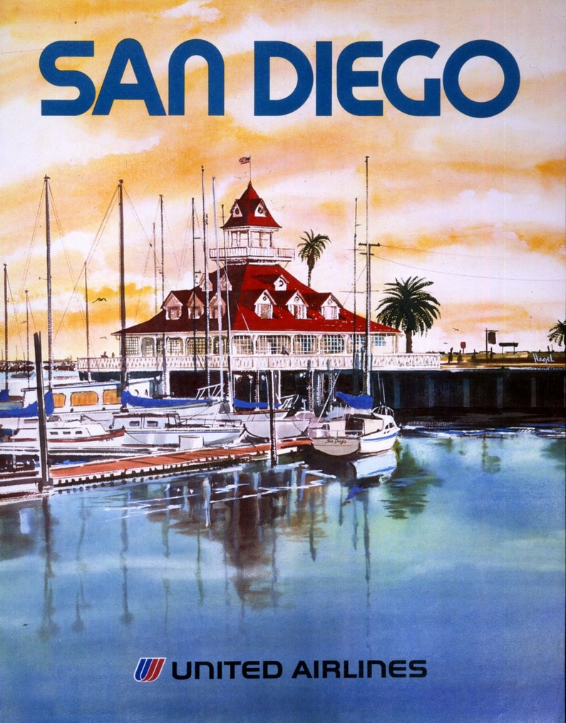 San Diego Poster, San Diego Wall Art, San Diego Art, San Diego Map, San ...