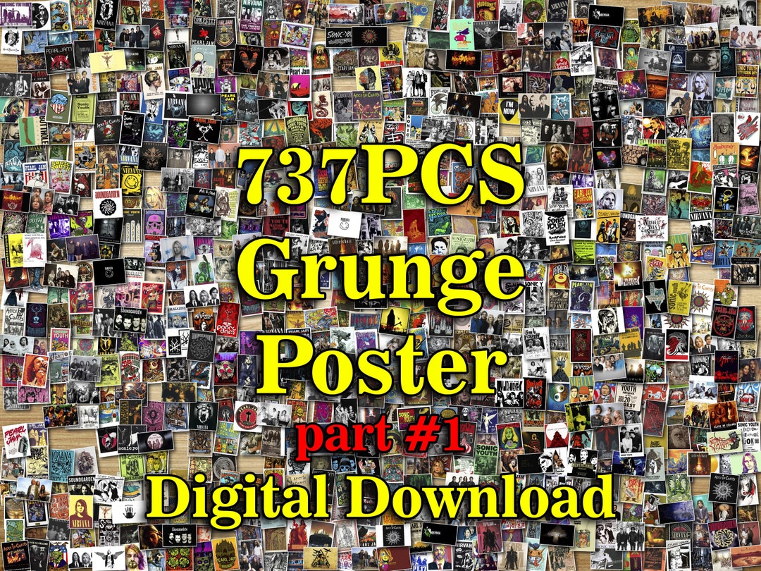 Grunge Poster, Grunge Room Decor, Grunge Wall Art, Grunge Posters ...