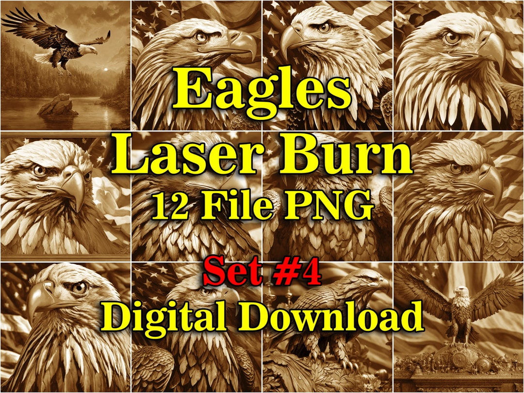Eagle Glowforge, Laser Burn Png, Eagle Wood Wall Art, Usa Flag Laser ...