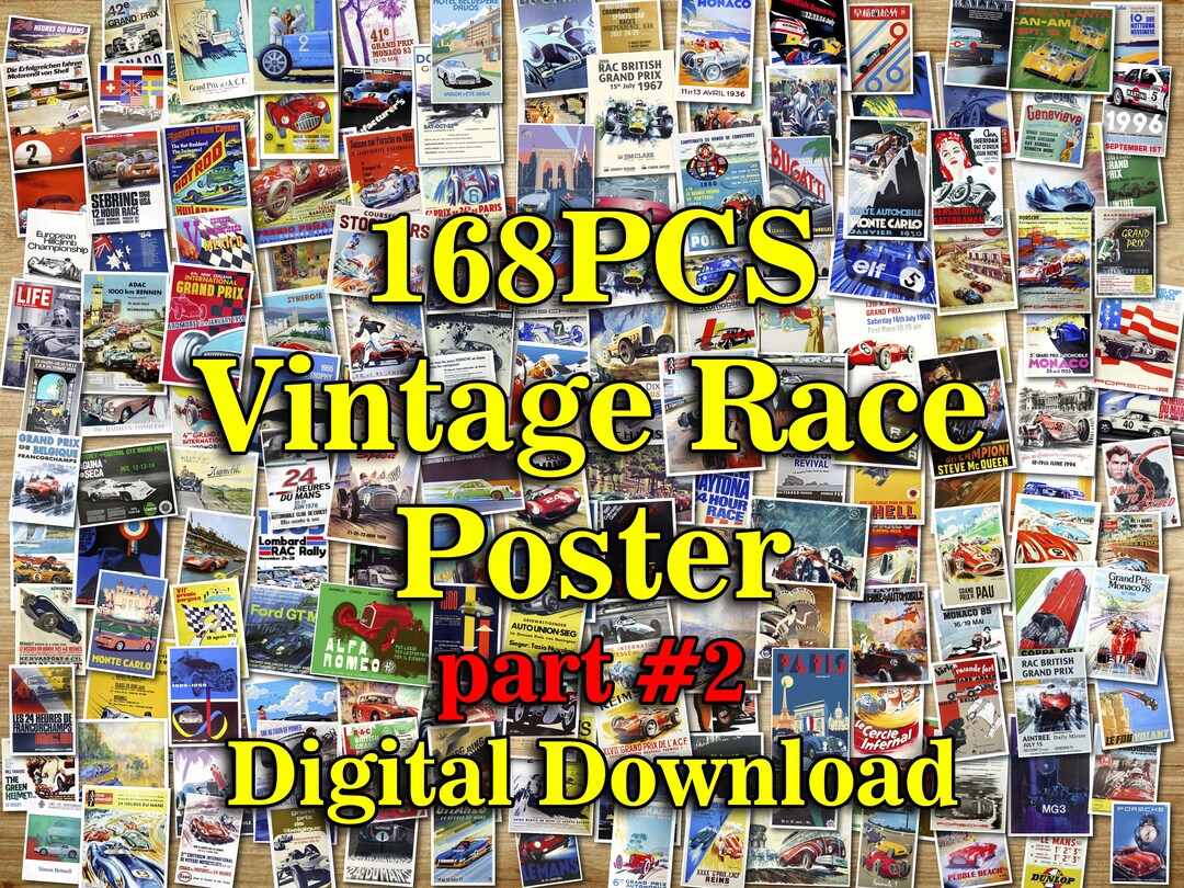 Vintage Race Poster, Marlboro F1 Poster, Race Car Poster,monaco Grand ...