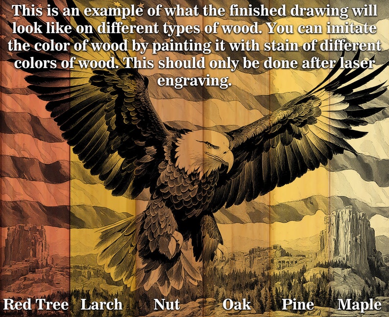 Eagle Glowforge, Laser Burn Png, Eagle Wood Wall Art, Usa Flag Laser ...
