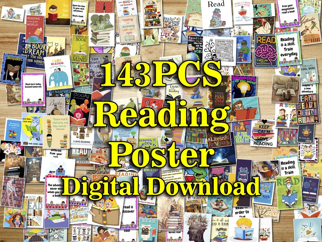 Reading Art Print, Reading Art, Reading Wall Art, Reading Print ...