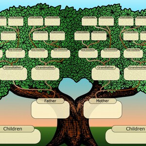 Family Tree Template, Family Reunion Tree, Blank Family Tree, Family ...