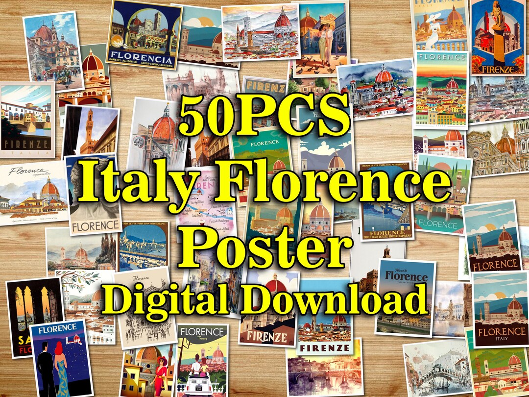 Florence Poster, Florence Map, Florence Italy Print, Florence Italy ...