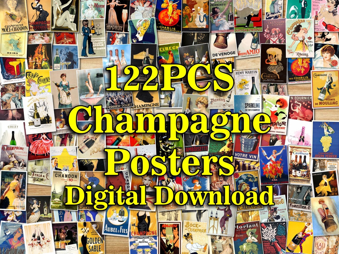 Champagne Art, Champagne Poster, Champagne Print, Champagne Lover Gift ...