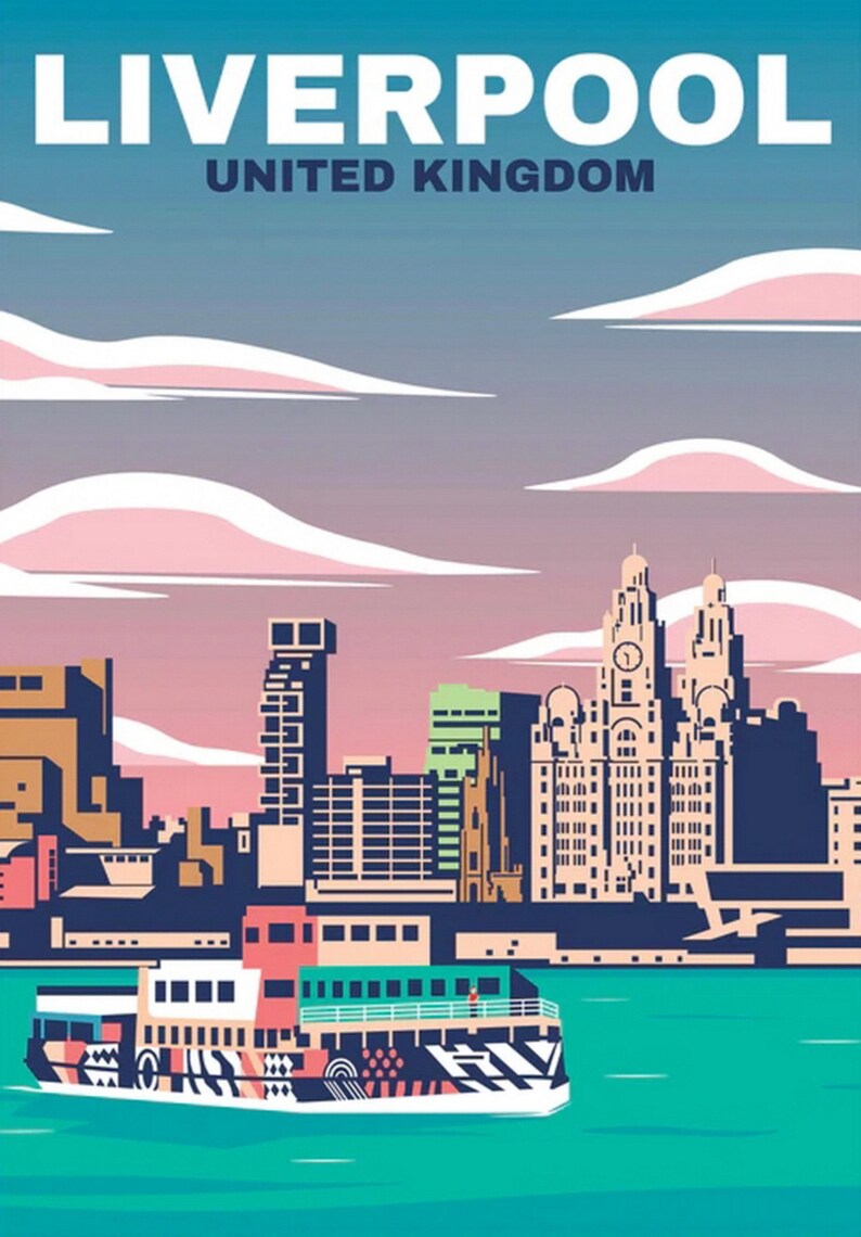 Liverpool Poster, Liverpool Map, Liverpool Prints, Liverpool Art ...