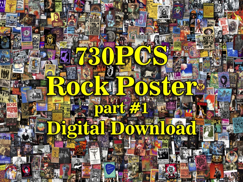 Rock Band Poster, Punk Poster, Classic Rock Poster, Punk Rock Wall Art ...