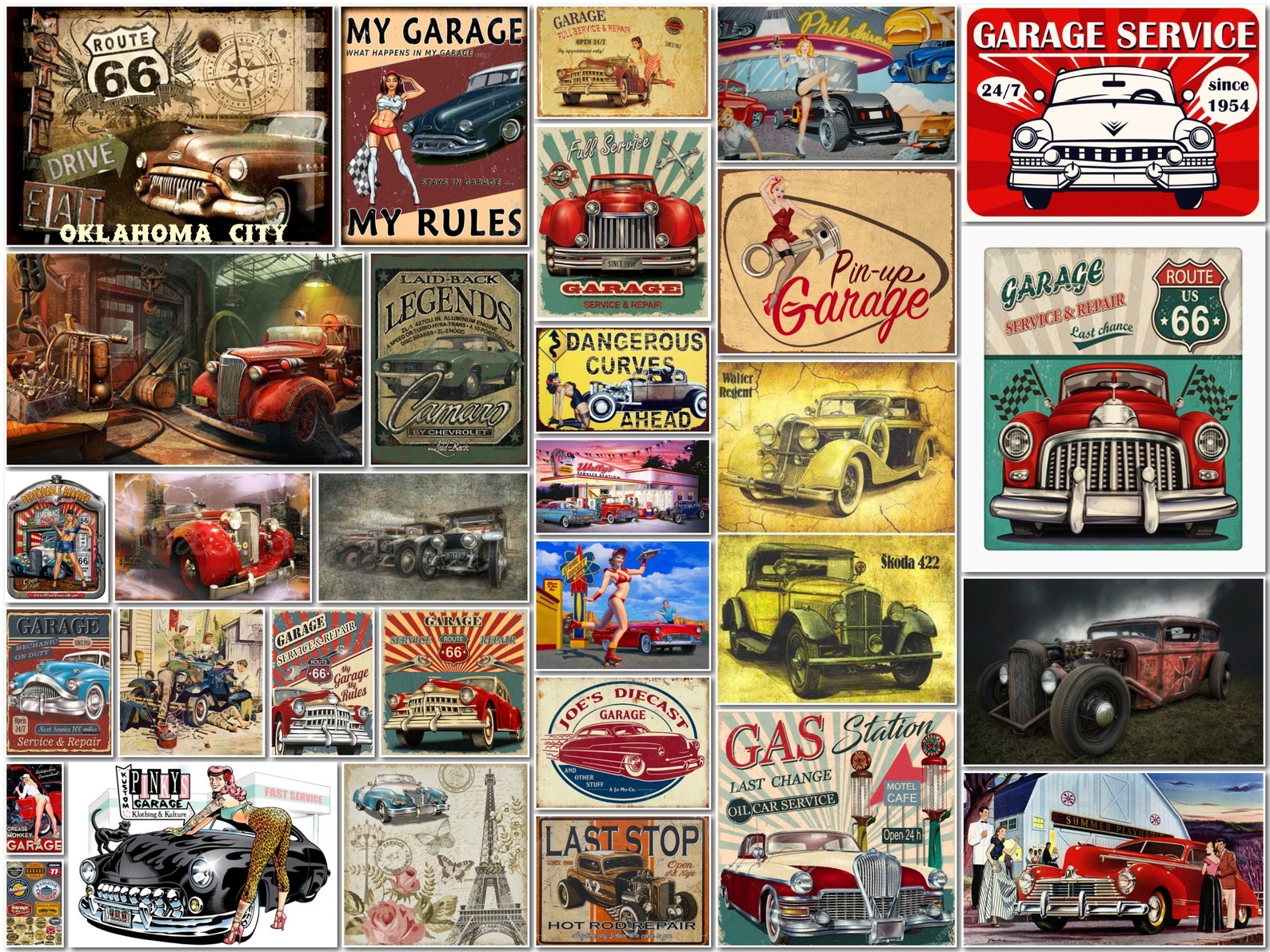 Garage Posters, Garage Kit, Car Poster, Garage Art, Garage Decor ...