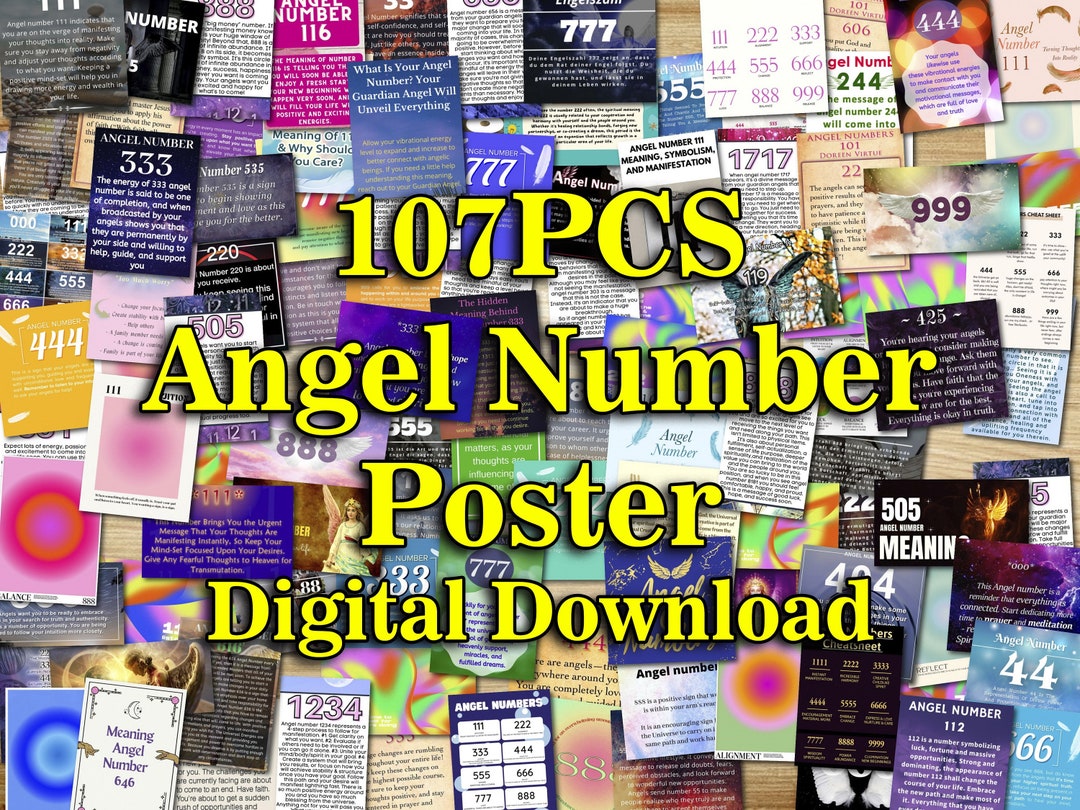 Angel Number Poster, Angel Poster, Angel Numbers, Angel Number Print ...