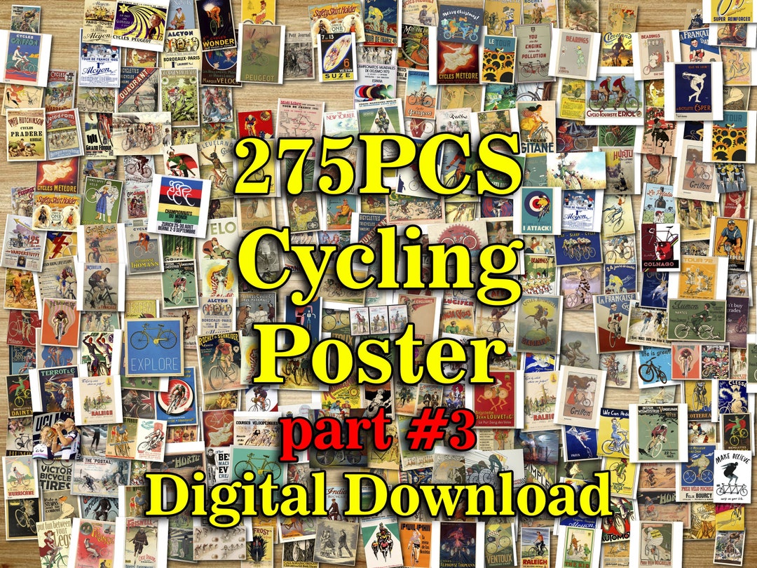 Vintage Bicycle, Bicycle Poster, Biker Poster, Cycling Print, Cycling ...