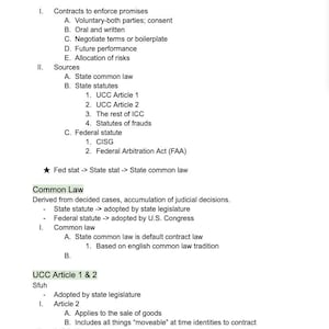 Comprehensive Contracts Law Outline | Law School Study Aid | Digital ...