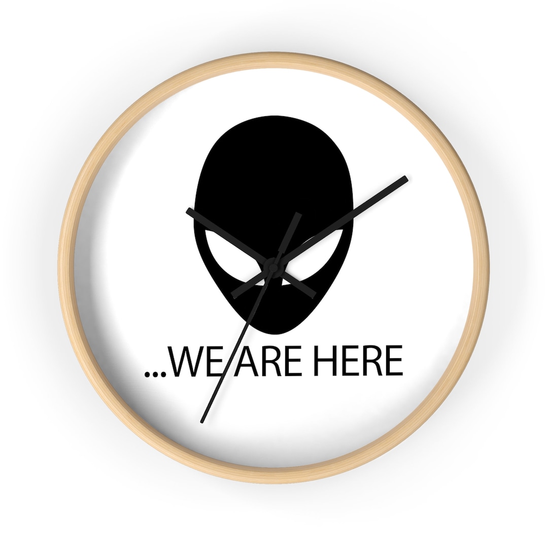 We Are Here Alien Head Wall Clock - Etsy