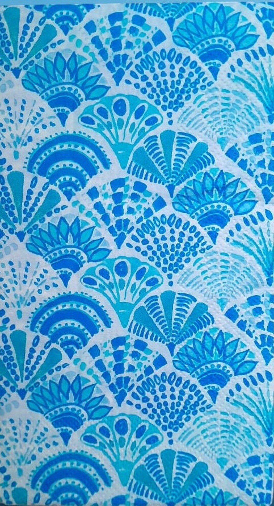 Blue Shells Paper Napkins, Two Guest Buffet Paper Napkins, Decoupage ...
