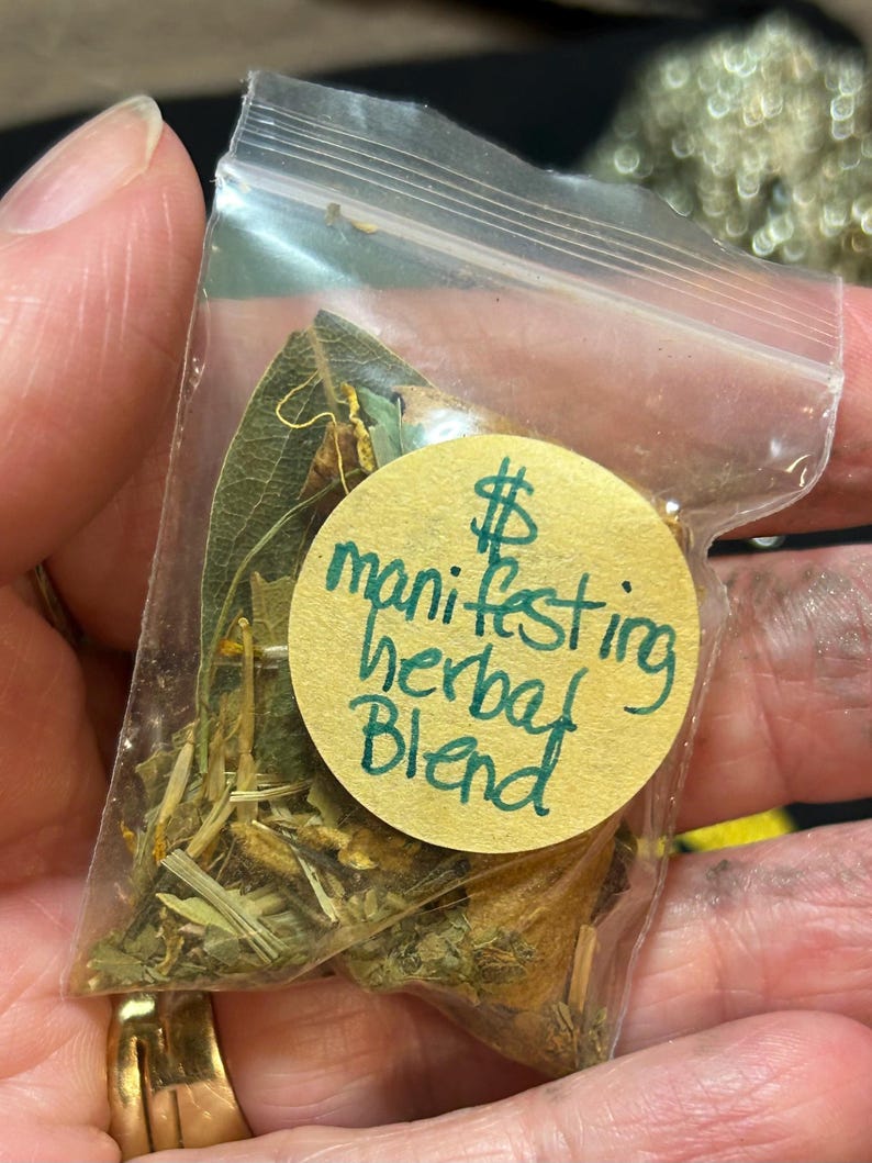 Money Manifestation Spell Bundle Abundance Crystals Candle Charms Herbs ...