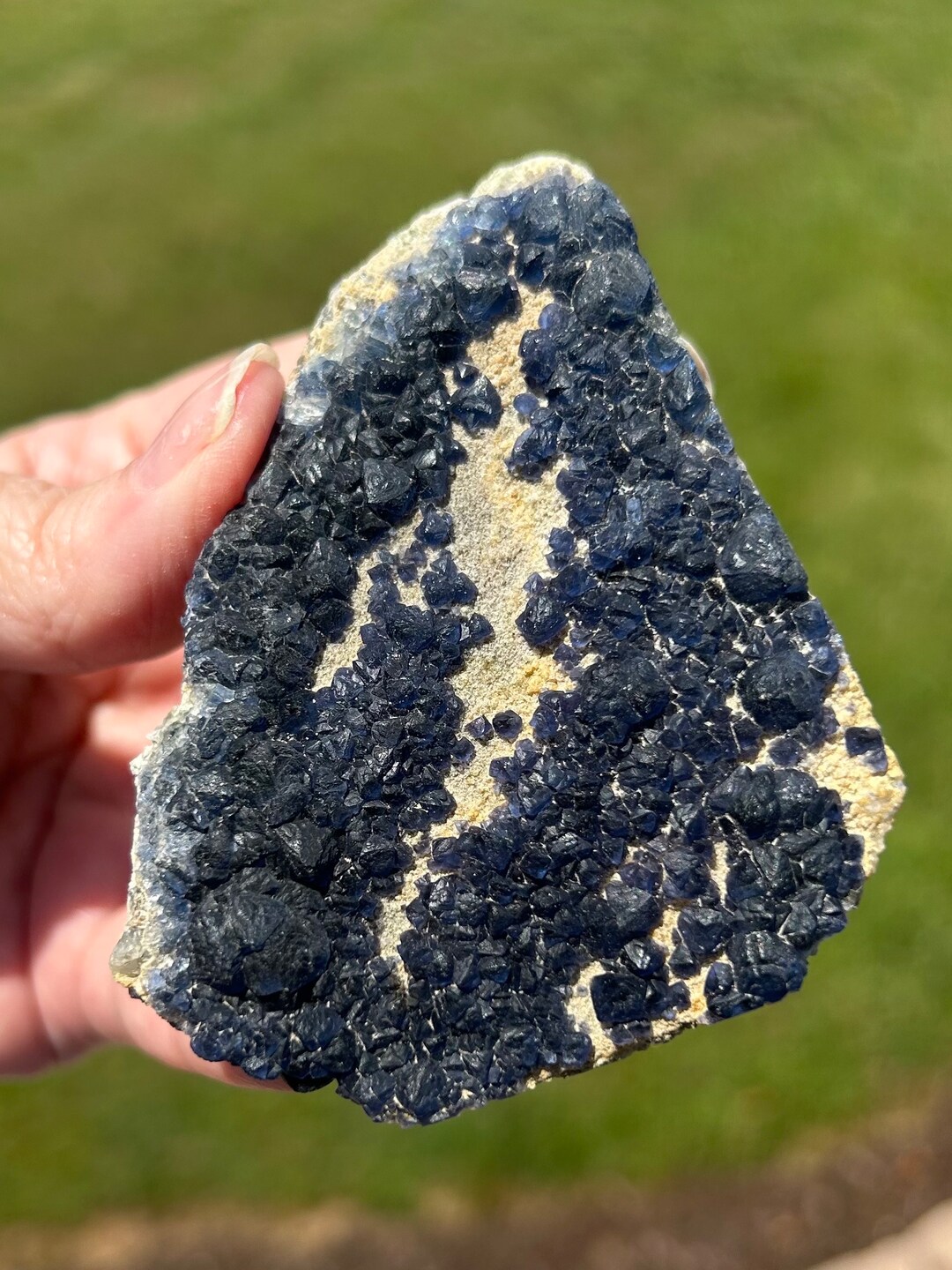 Blueberry Fluorite Crystal Specimen Raw Freeform Crystals Stones Dark ...