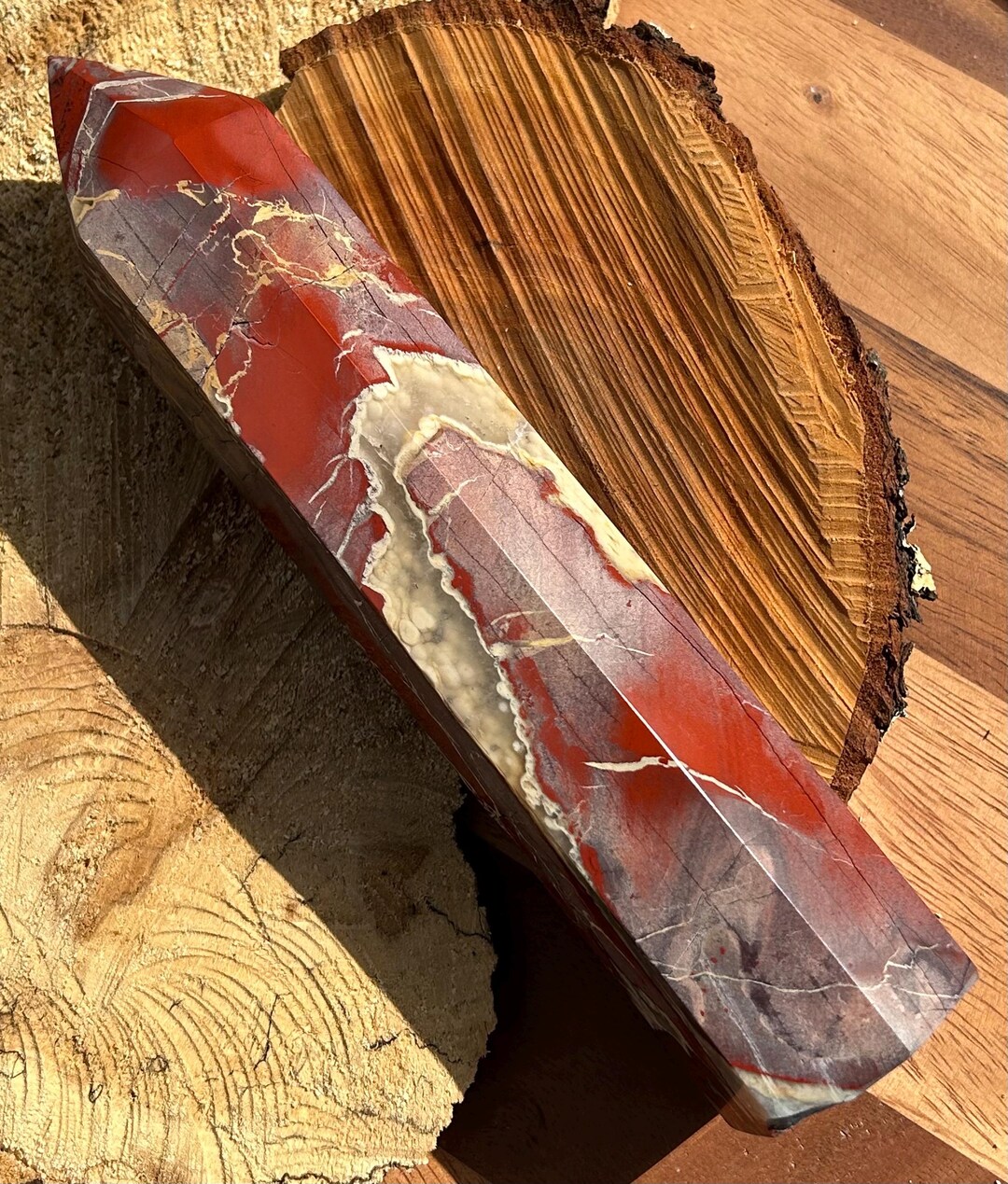 Red Jasper Large Crystal Tower Shape Carving Stone Crystals Stones ...