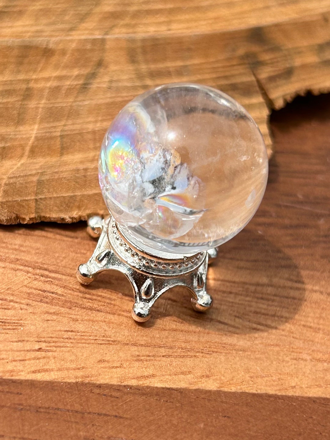 Rainbow Clear Quartz Crystal Mini Sphere High Grade Master Healer ...