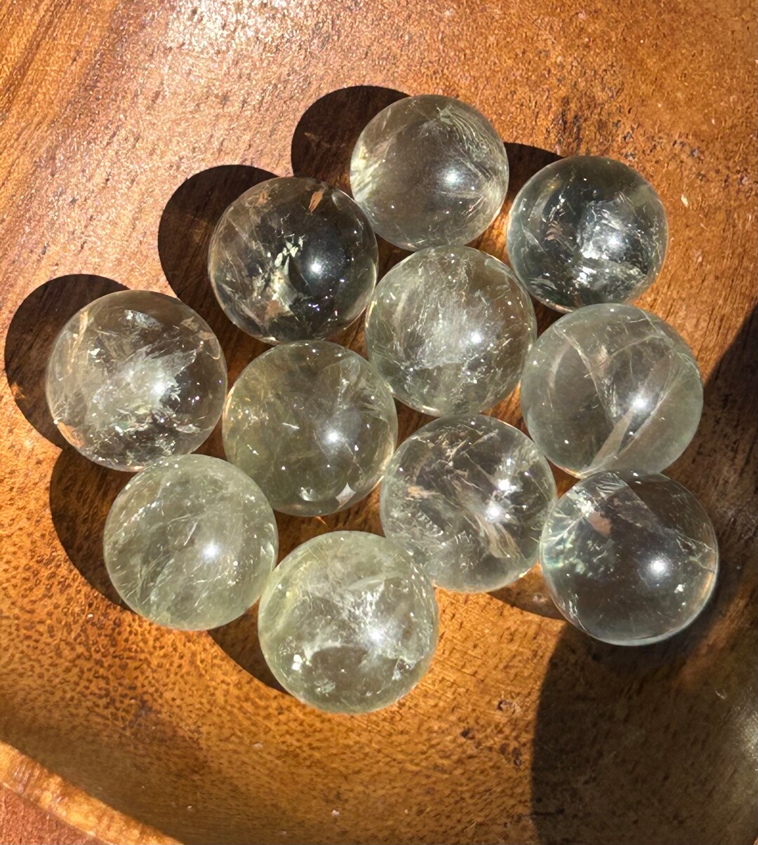 Prasiolite Green Quartz Mini Sphere Clear Crystal Spheres Amethyst ...