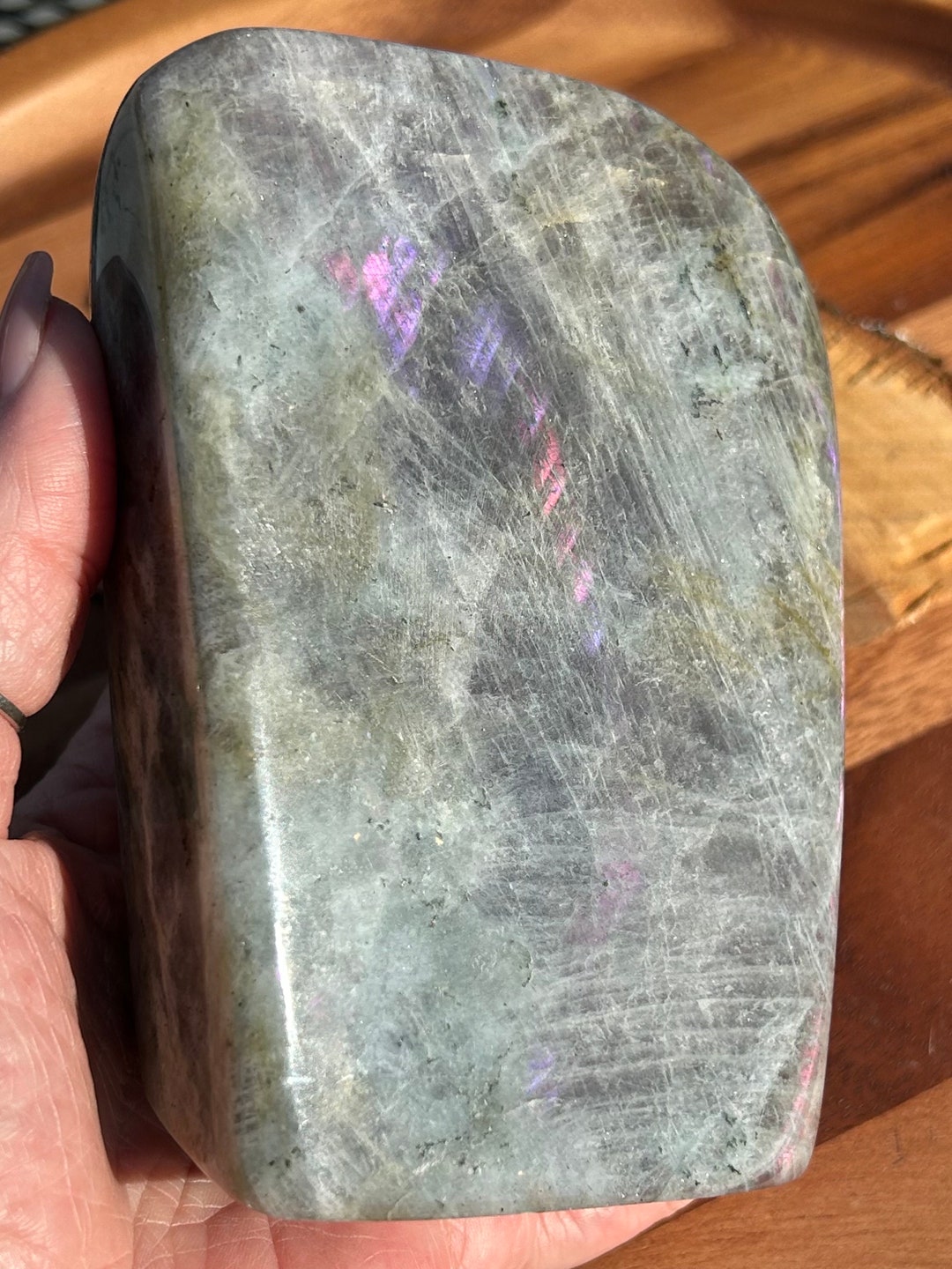 Labradorite Crystal Freeform Slab Stones Crystals Shiny Stones Purple ...
