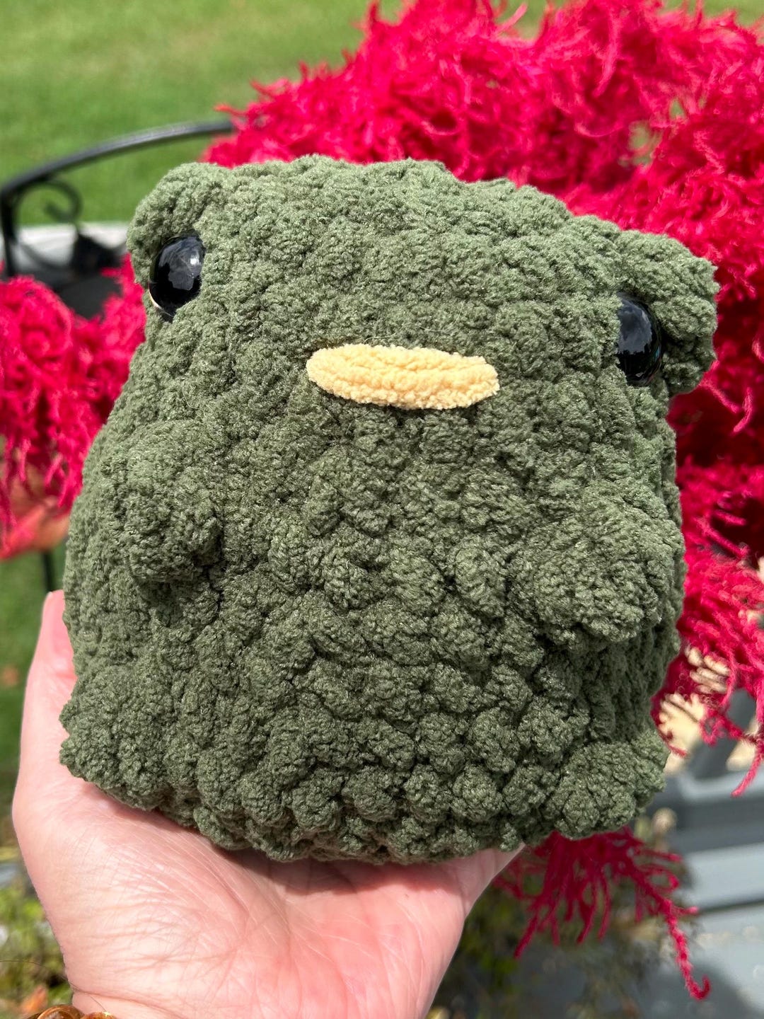 Crochet Cheeky Green Frog Toad Plushie Plushy Amigurumi Frogs Toads ...