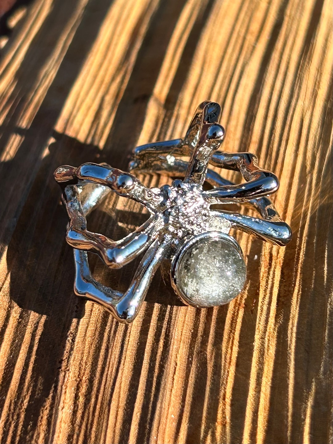 Garden Quartz Crystal Spider Ring Size Adjustable Sizes Rings Super ...