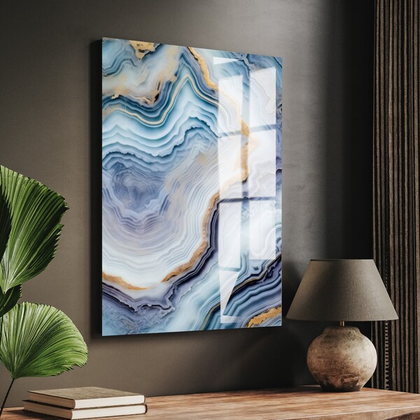 Blue Resin Wall Art - Etsy