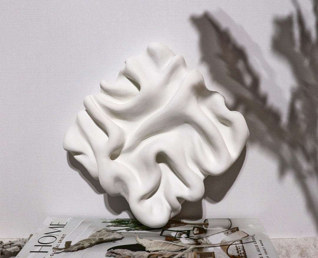 Fabric Textile Plaster Wall Art Ceramic Clay Draped Imitation 3D ...