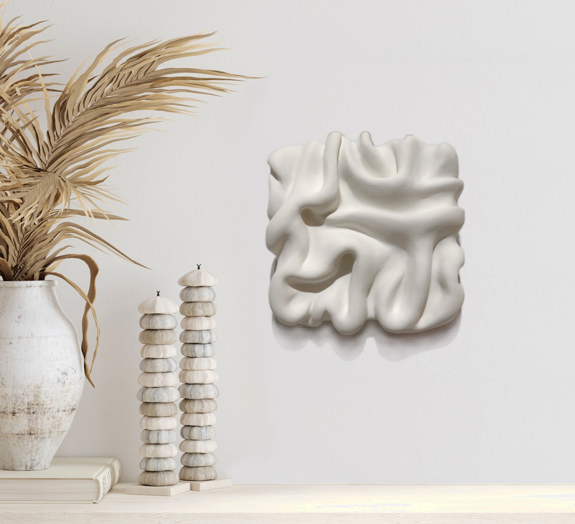 Fabric Textile Plaster Wall Art Ceramic Clay Draped Imitation - Etsy