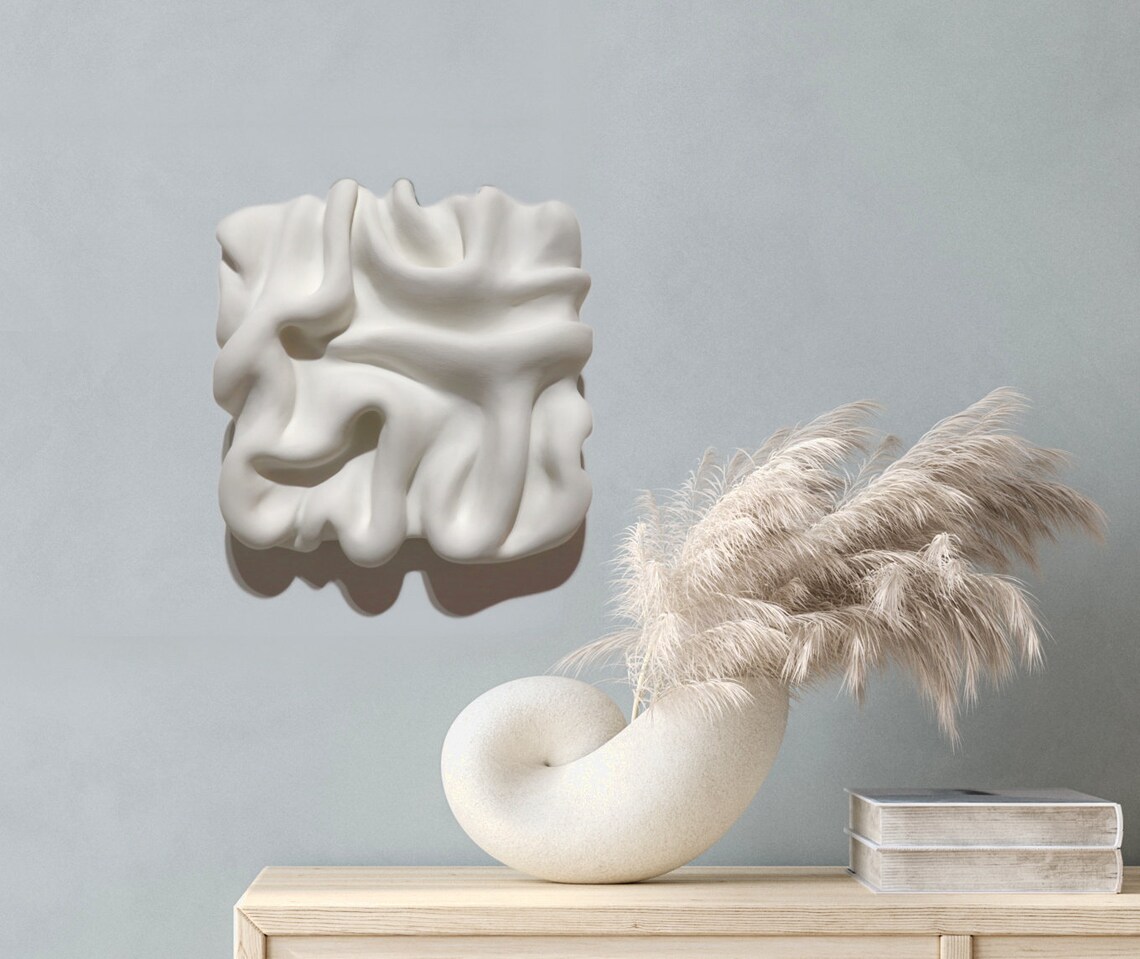 Fabric Textile Plaster Wall Art Ceramic Clay Draped Imitation - Etsy