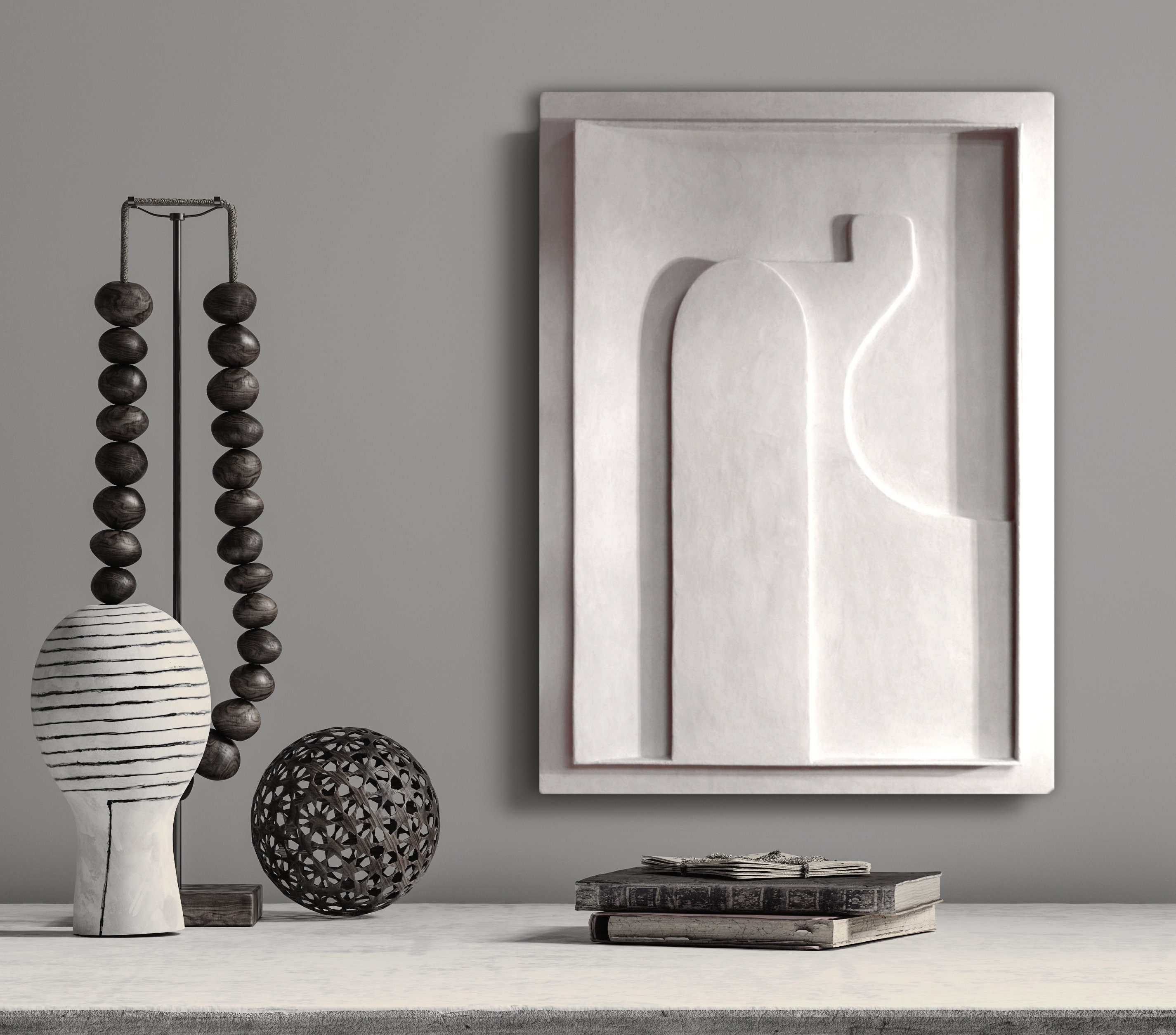 Abstracte 3D Wall Art Gips Schilderij Textuur Sculptural - Etsy Nederland