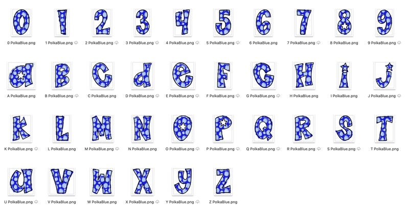 Blue Spirit Doodle Alpha, Spots Alpha PNG, School Spirit Alphabet ...