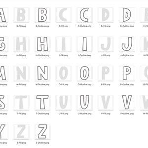 Stitched Alpha PNG, Fill Your Own Alpha, Faux Embroidered PNG Alphabet ...
