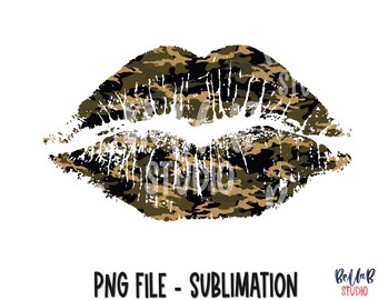 Camo Lips Png - Etsy