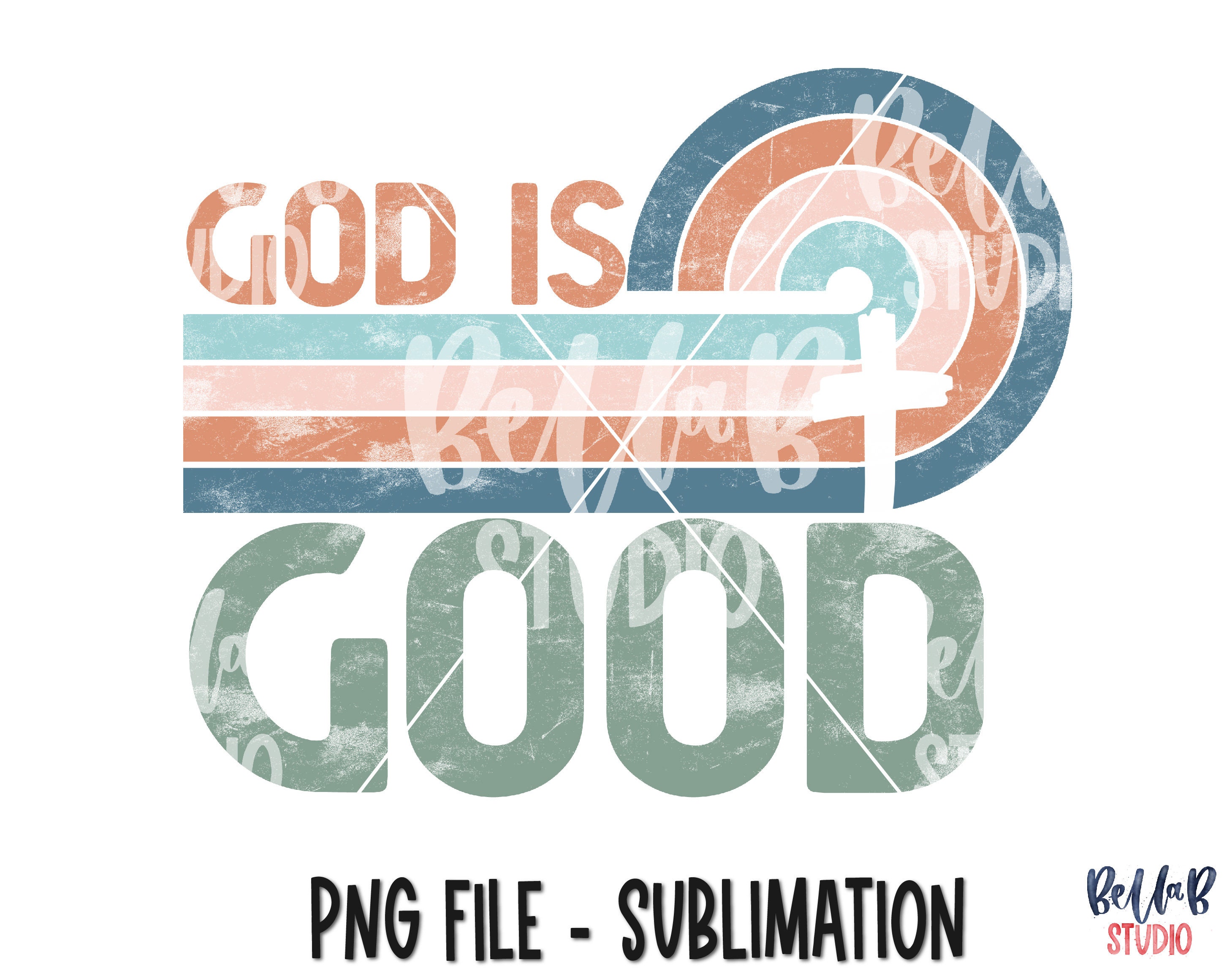 Retro Christian God Is Good PNG Sublimation Design Retro | Etsy