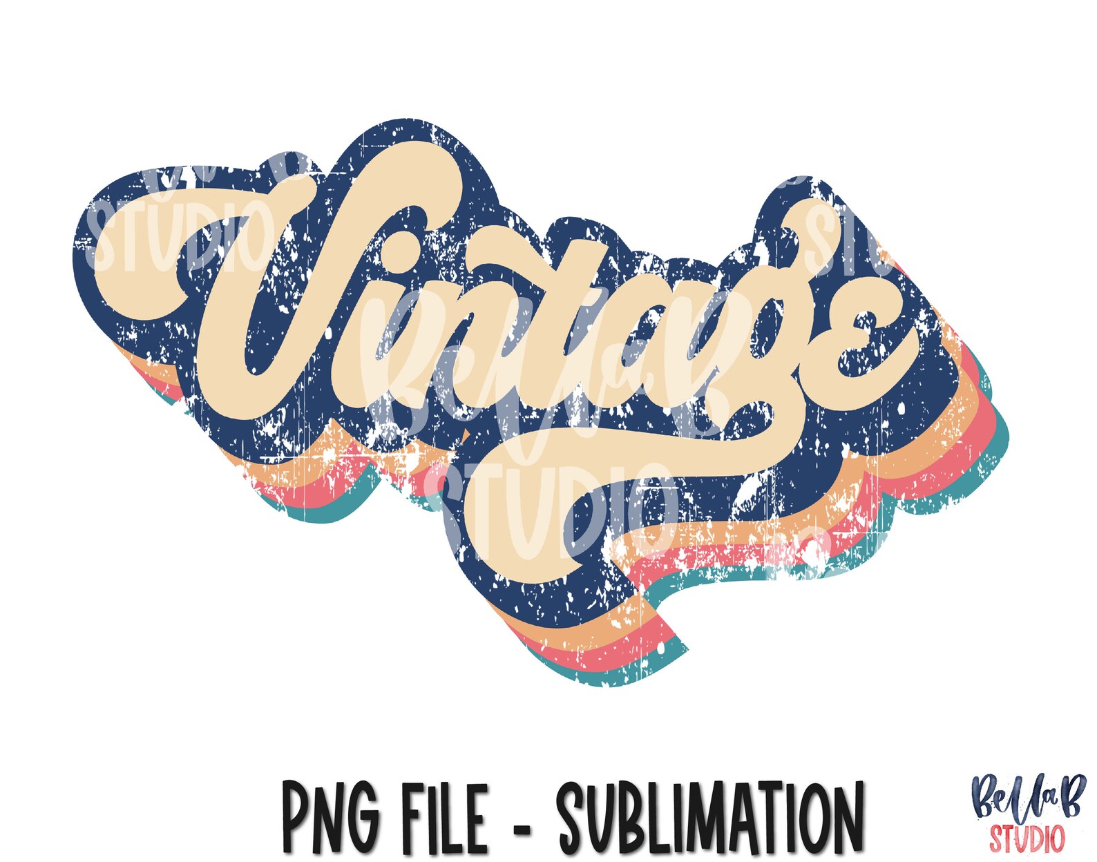 Vintage Sublimation Design Retro Vintage Distressed - Etsy