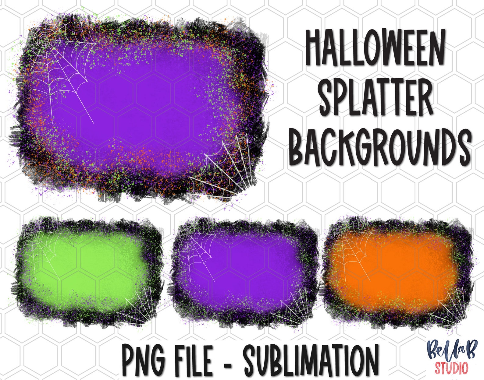 Halloween Splatter Sublimation Background Bundle Sublimation | Etsy