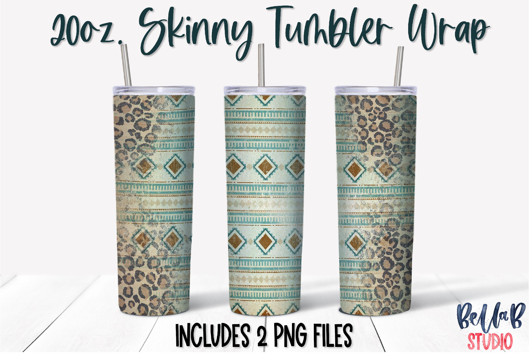 Tribal Aztec and Leopard 20 Oz Skinny Tumbler Design, Tribal, Aztec ...