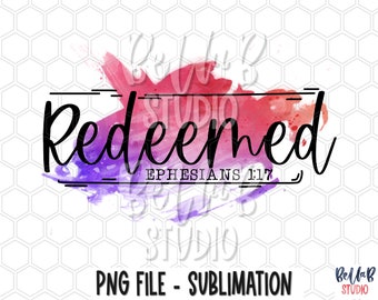 Redeemed PNG File Cross Sublimation File - Etsy